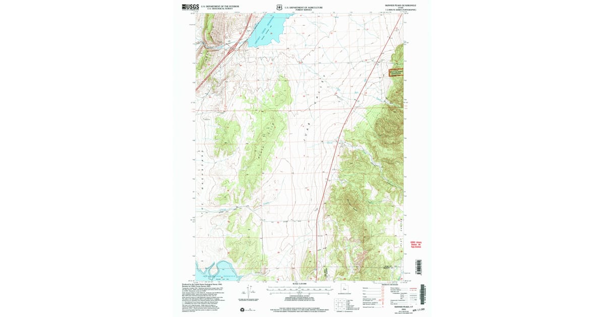 2001 Map of Skinner Peaks, Juab County, UT — High-Res | Pastmaps