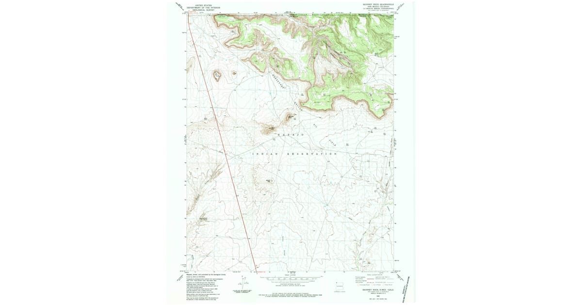 1983 Map of Skinney Rock, San Juan County, NM — High-Res | Pastmaps