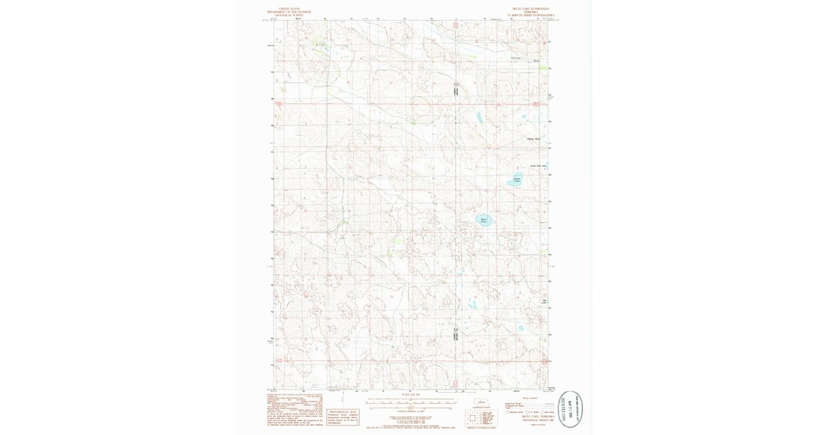 1985 Map of Skull Lake, Cherry County, NE — High-Res | Pastmaps