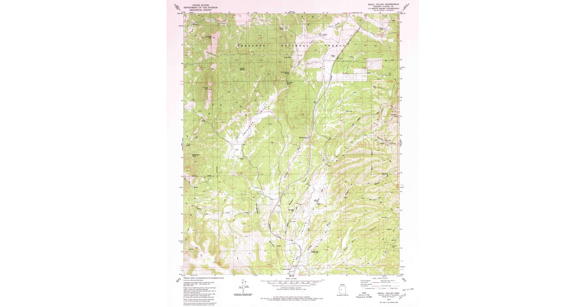 1979 Map of Skull Valley, Yavapai County, AZ — High-Res | Pastmaps
