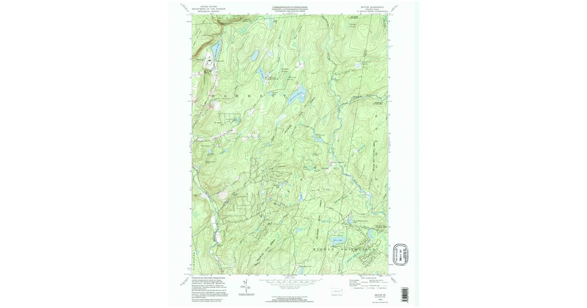 1994 Map of Skytop, Monroe County, PA — High-Res | Pastmaps