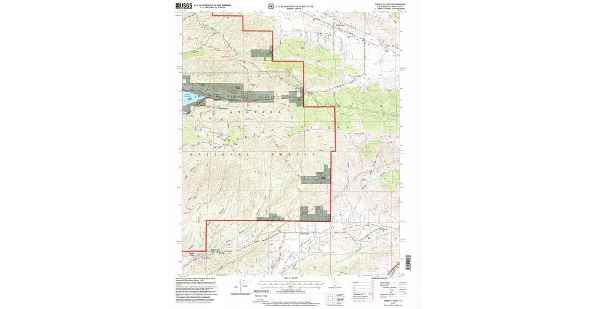 1995 Map of Sleepy Valley, Los Angeles County, CA — High-Res | Pastmaps