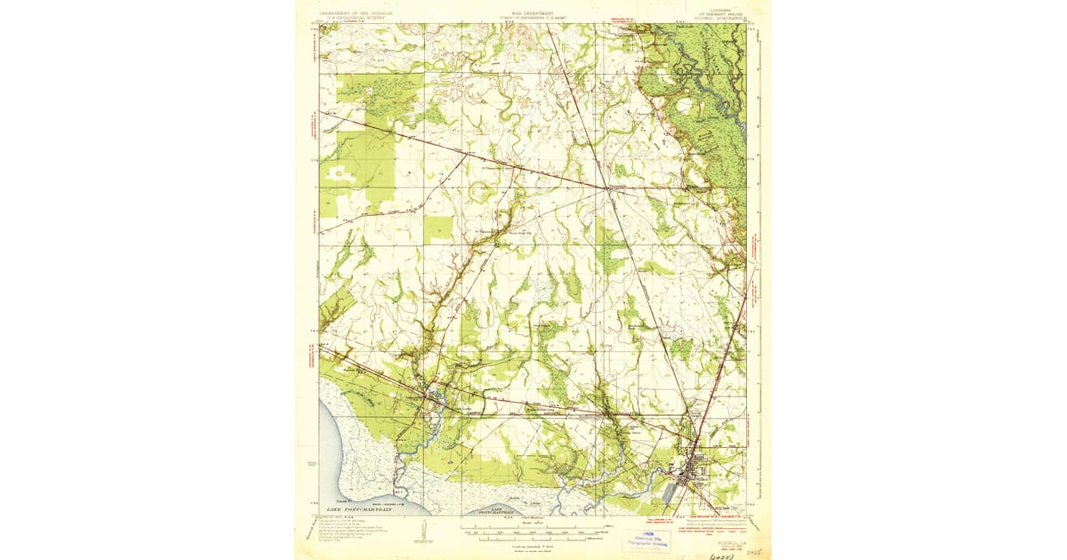 1930s Maps of Oak Ridge, LA | Pastmaps