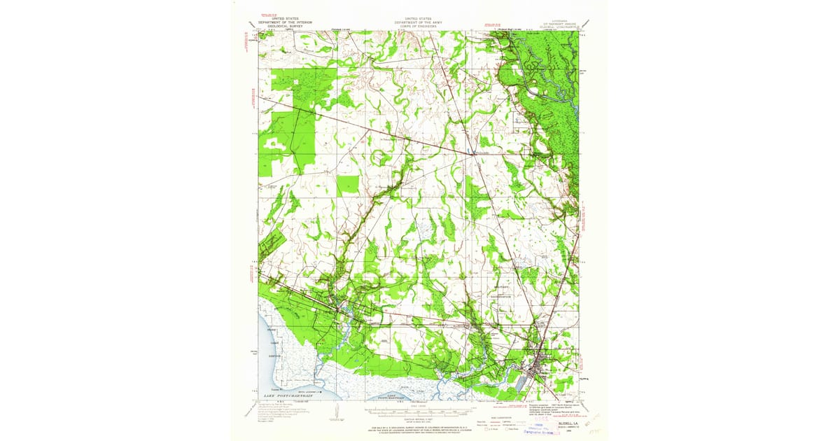 1950s Maps of Maude, LA | Pastmaps