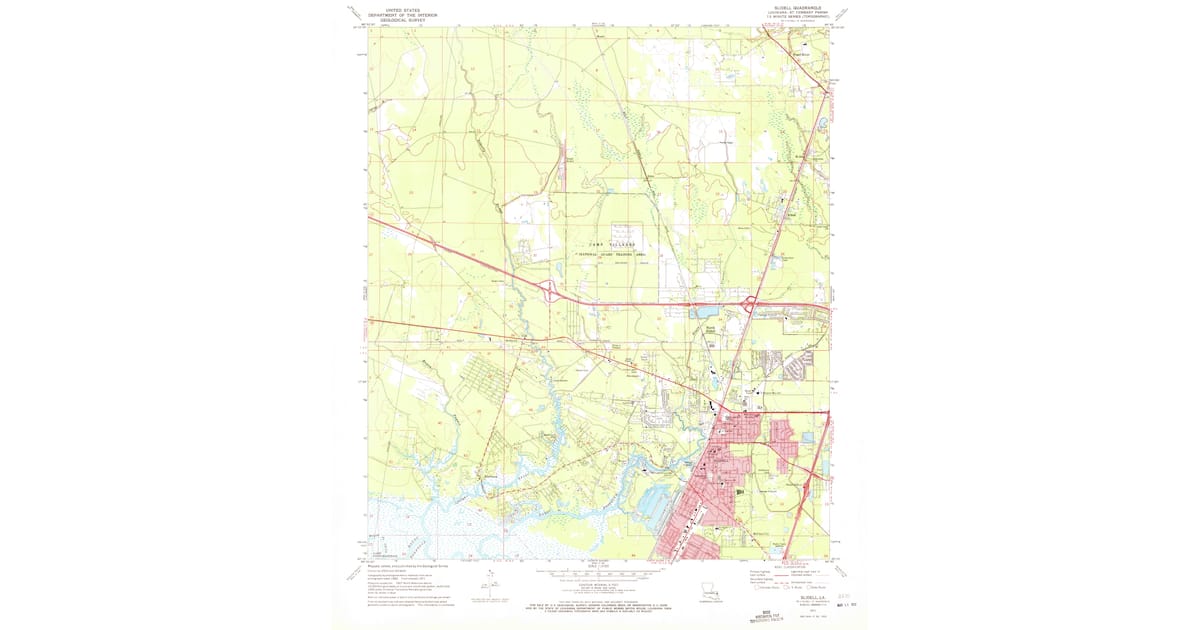 1971 Map of Slidell, LA — High-Res | Pastmaps