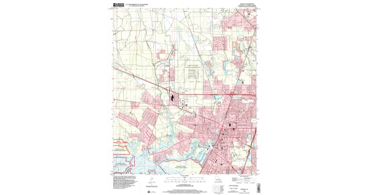 1990s Maps of Coin Du Lestin, LA | Pastmaps