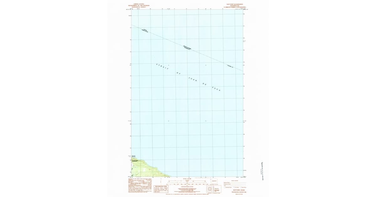 1984 Map of Slip Point, Clallam County, WA — High-Res | Pastmaps