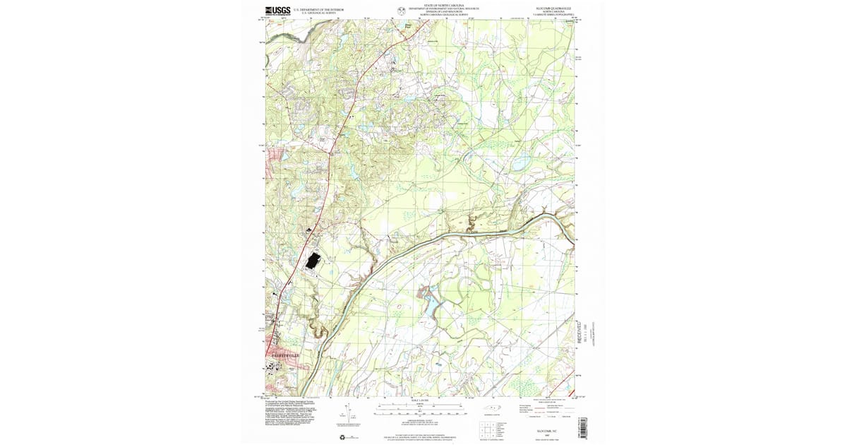 1997 Map of Slocomb, Cumberland County, NC — High-Res | Pastmaps