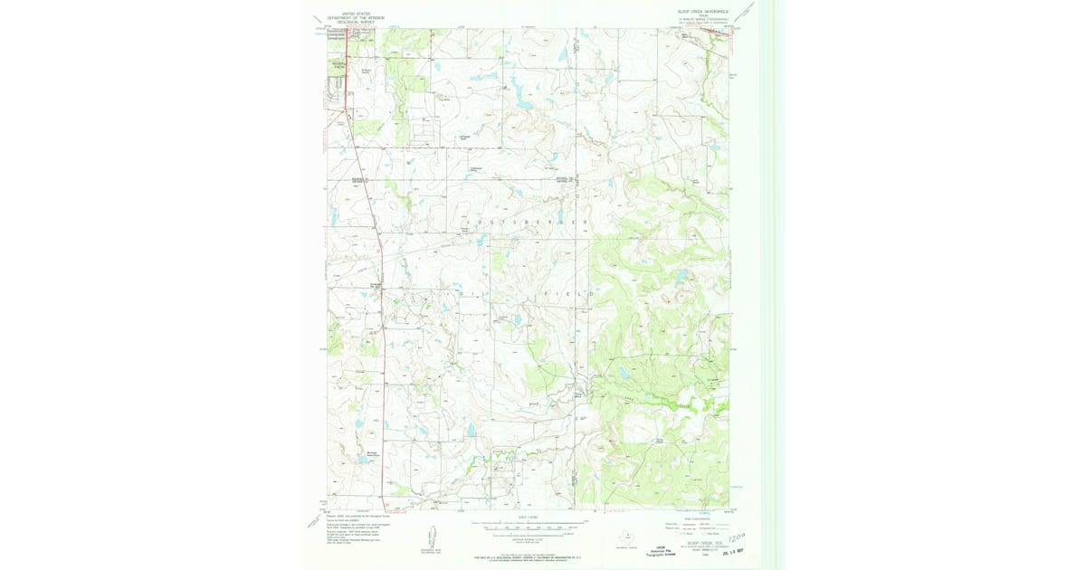 1956 Map of Sloop Creek, Archer County, TX — High-Res | Pastmaps