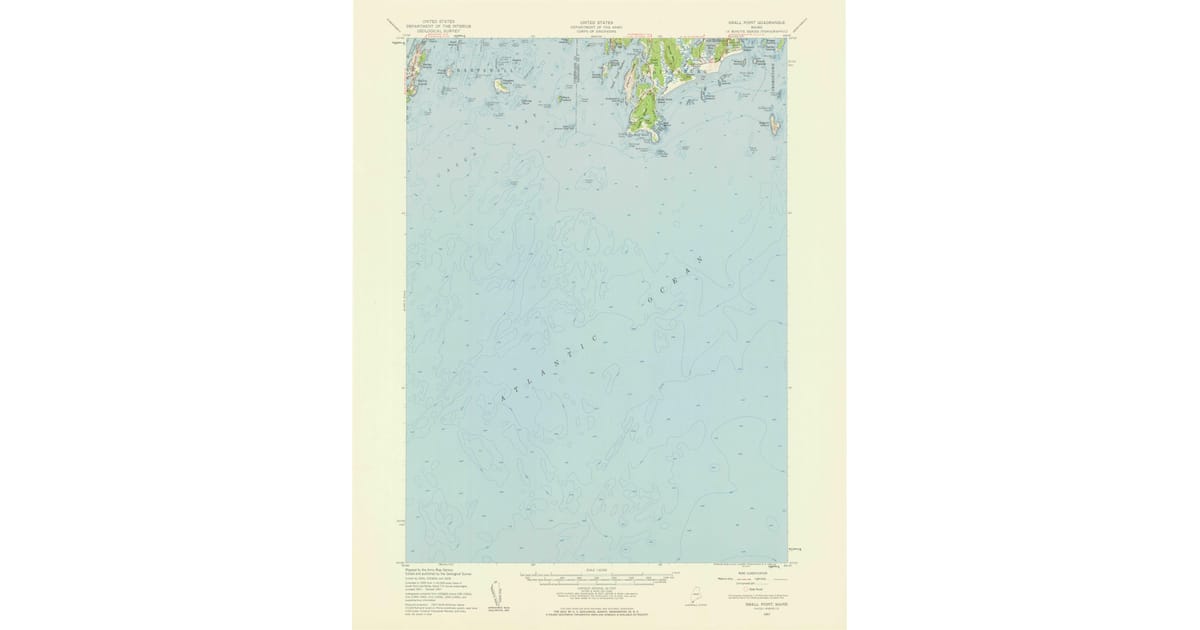 1957 Map of Small Point, Cumberland County, ME — High-Res | Pastmaps