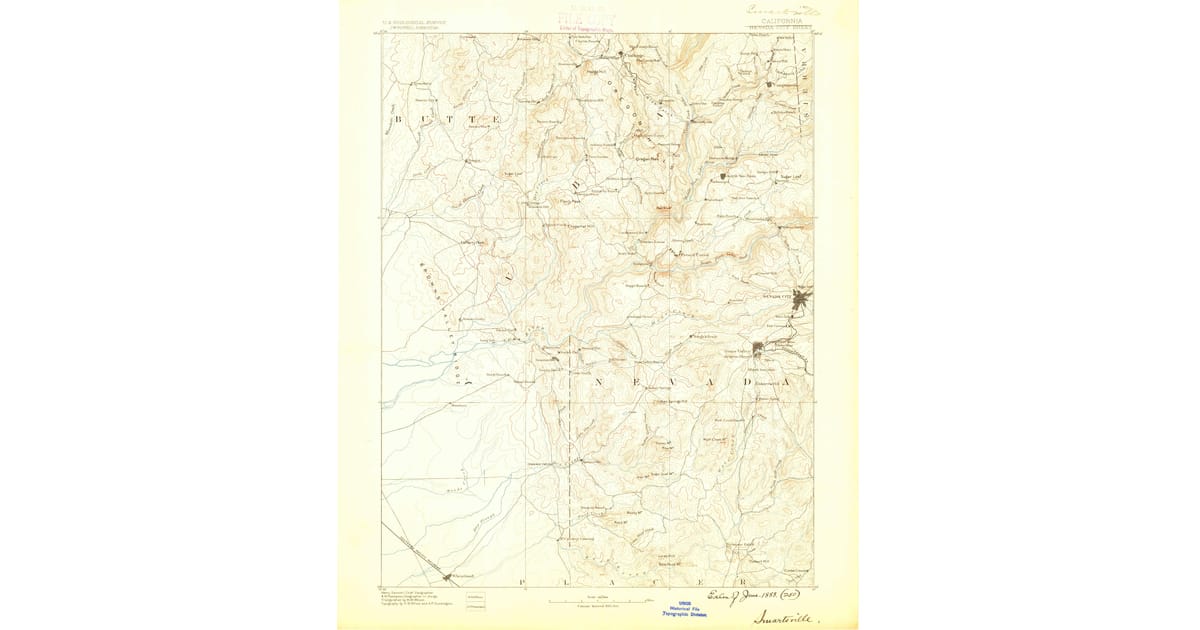1800s (19th Century) Maps of Nevada City, CA | Pastmaps