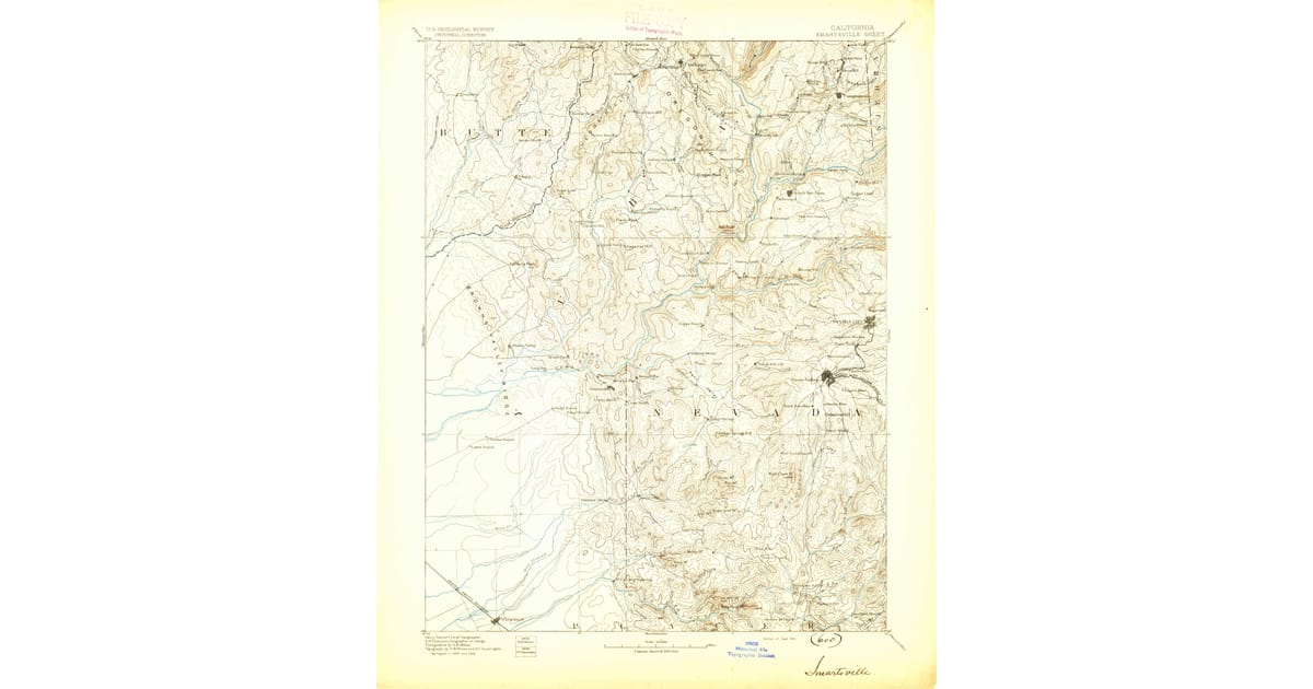 1894 Map of Smartsville, CA — High-Res | Pastmaps