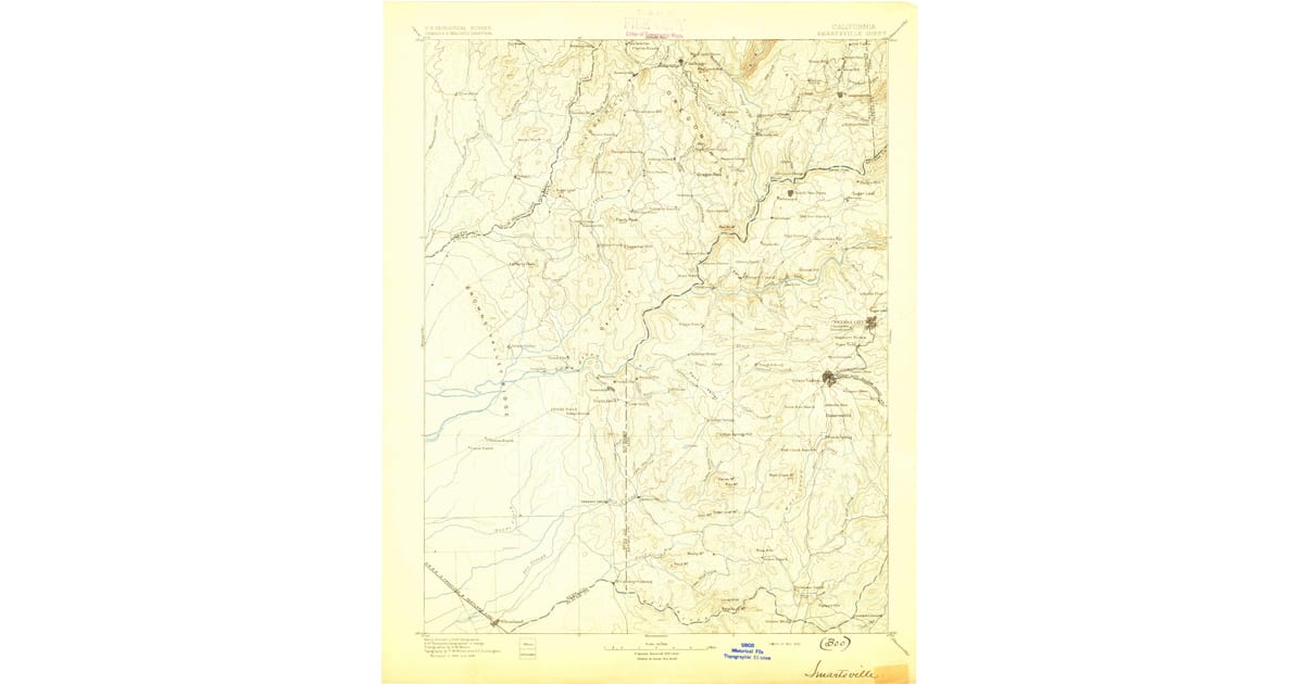 1895 Map of Smartsville, CA — High-Res | Pastmaps