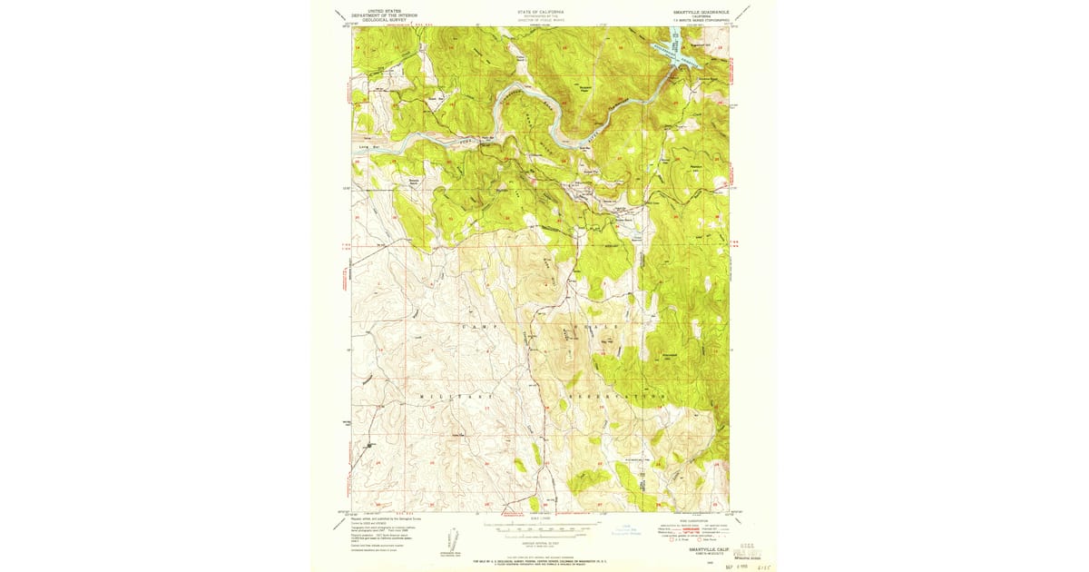 1949 Map of Smartville, Yuba County, CA — High-Res | Pastmaps