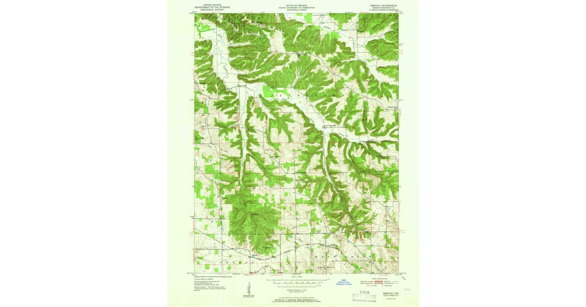 Old Maps of Rush Creek Valley, IN | Pastmaps