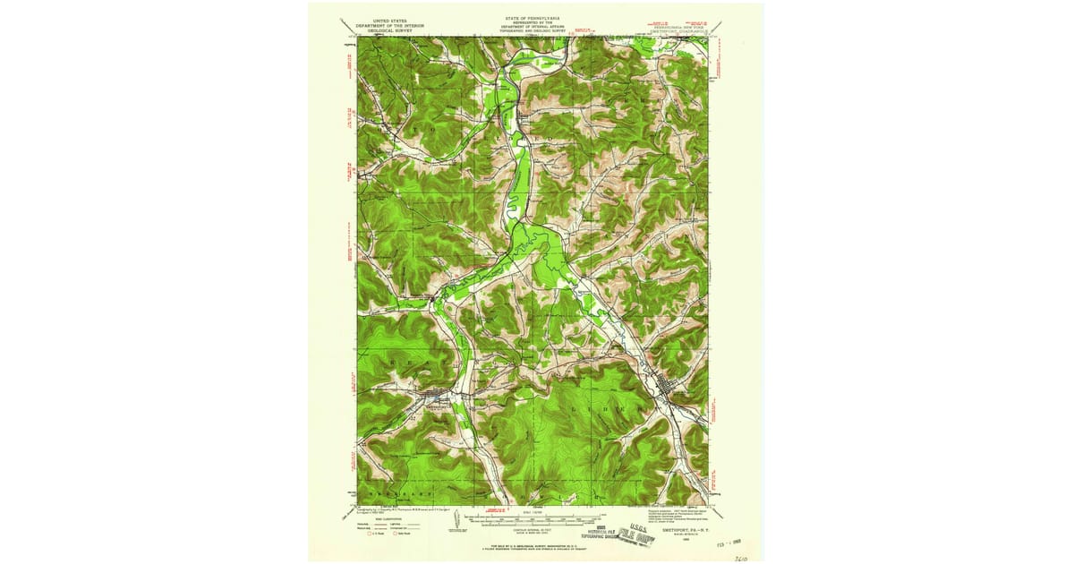 1930s Maps of Smethport, PA | Pastmaps