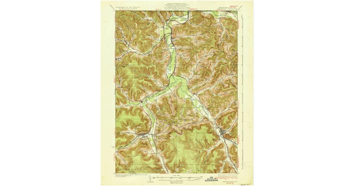1937 Map of Smethport, PA — High-Res | Pastmaps