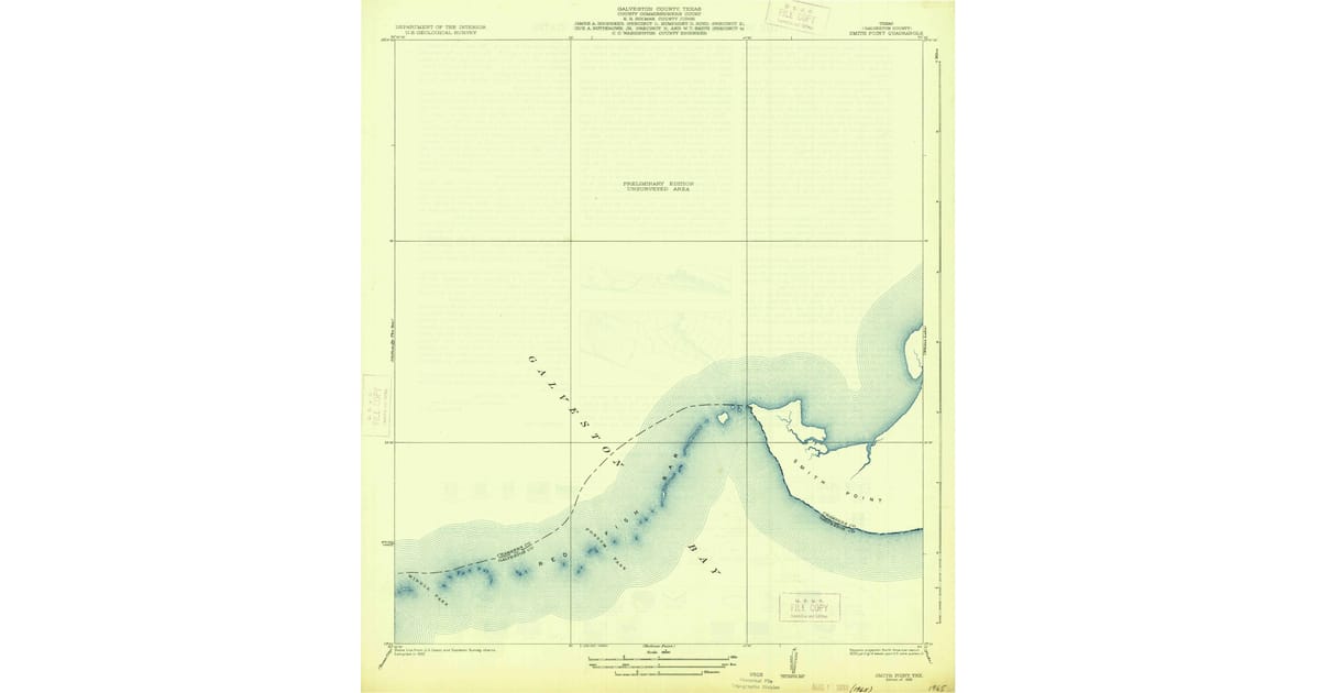 1900s (20th Century) Maps of Smith Point, TX | Pastmaps