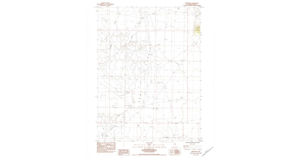 1984 Map of Smith Well, Elko County, NV — High-Res | Pastmaps