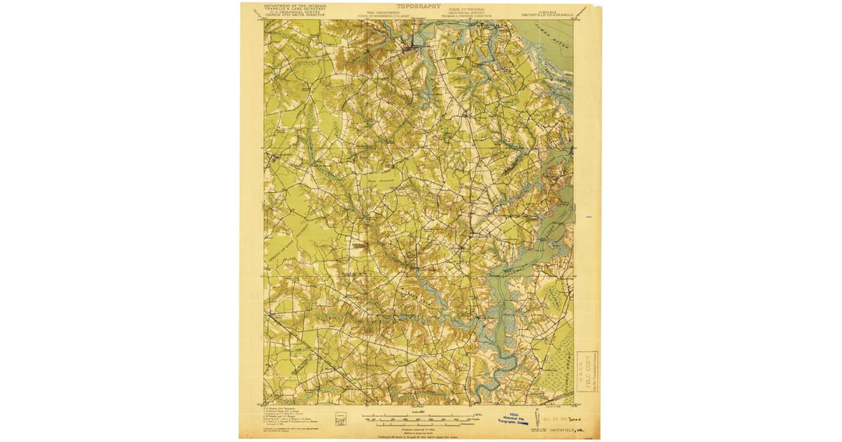1910s Maps of Isle of Wight County, VA | Pastmaps