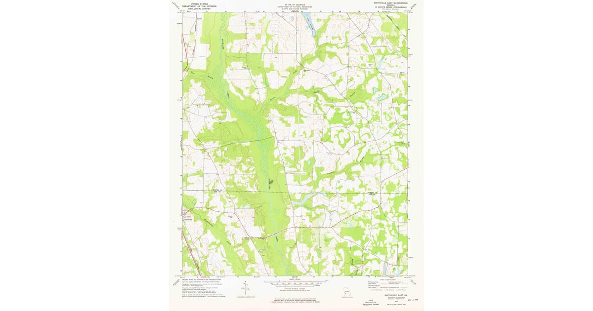1973 Map of Smithville East, Sumter County, GA — High-Res | Pastmaps