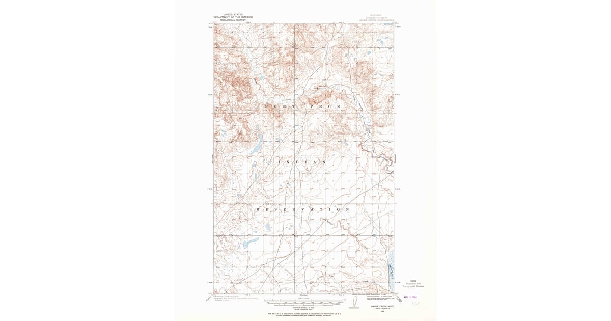 Old Maps of Fort Kipp District, MT for Hiking & Exploration | Pastmaps