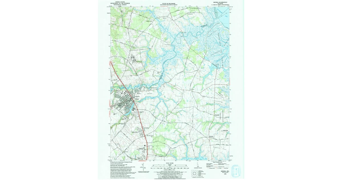 1993 Map of Smyrna, DE — High-Res | Pastmaps
