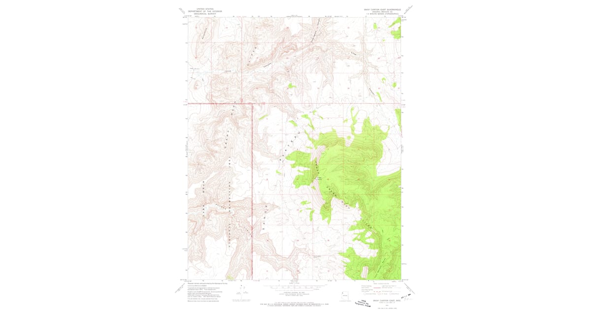 1971 Map of Snap Canyon East, Mohave County, AZ — High-Res | Pastmaps