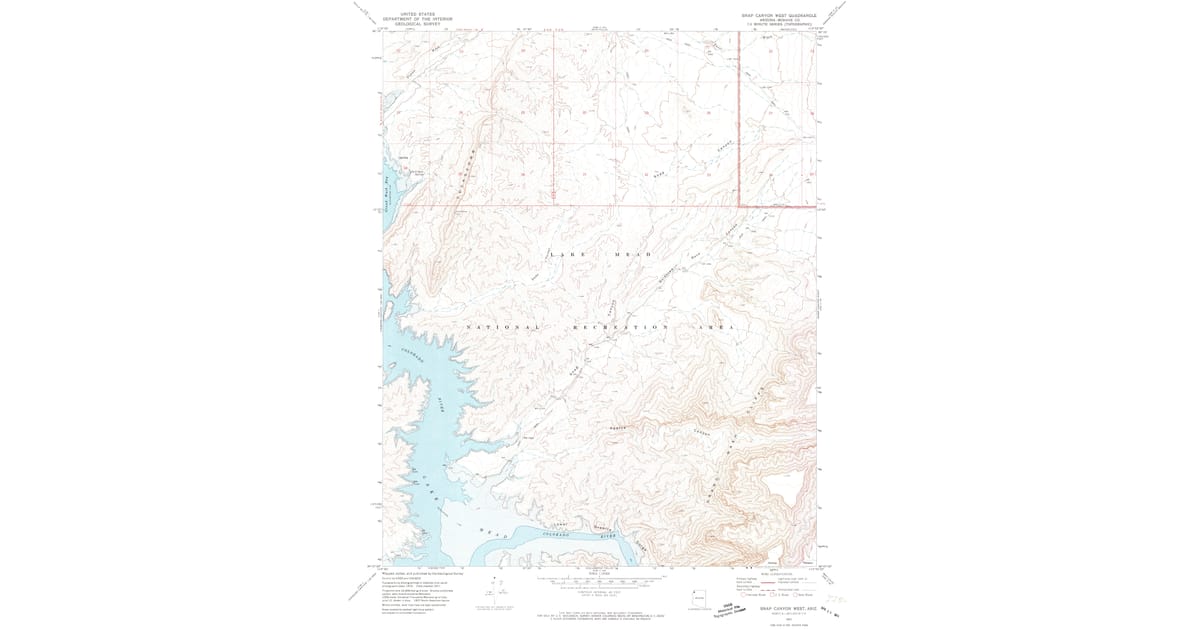 1971 Map of Snap Canyon West, Mohave County, AZ — High-Res | Pastmaps