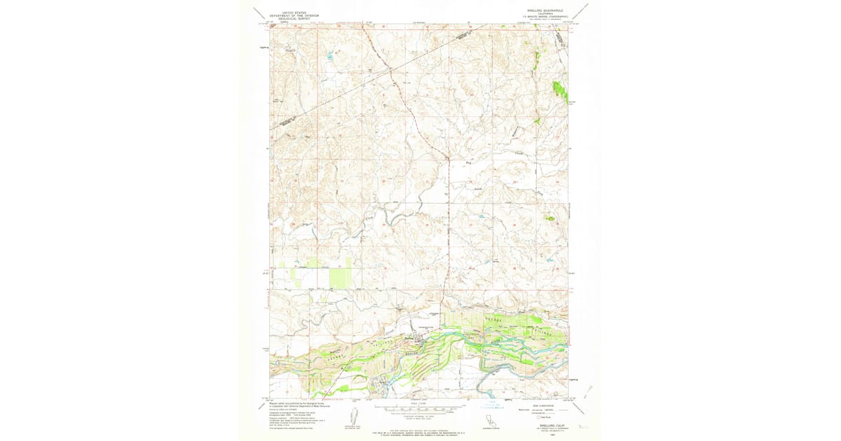 1962 Map of Snelling, CA — High-Res | Pastmaps