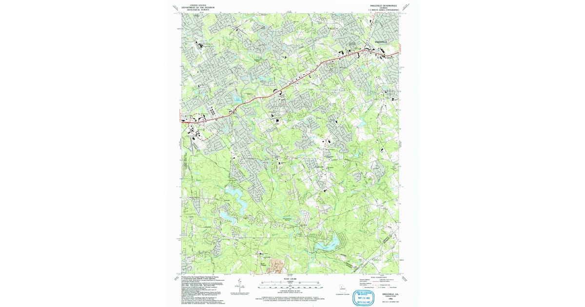 1990s Maps of Caleb, Gwinnett County | Pastmaps