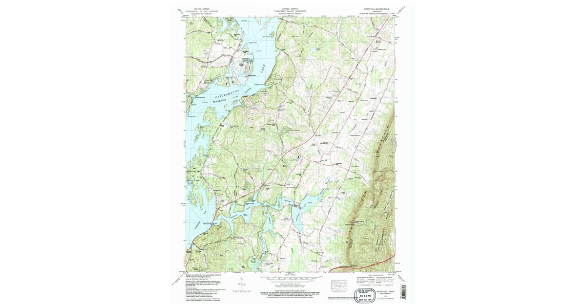 1980 Map of Snow Hill, Hamilton County, TN — High-Res | Pastmaps