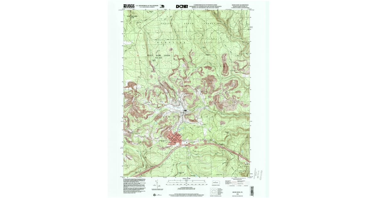 1990s Maps of Burnside Township, PA | Pastmaps