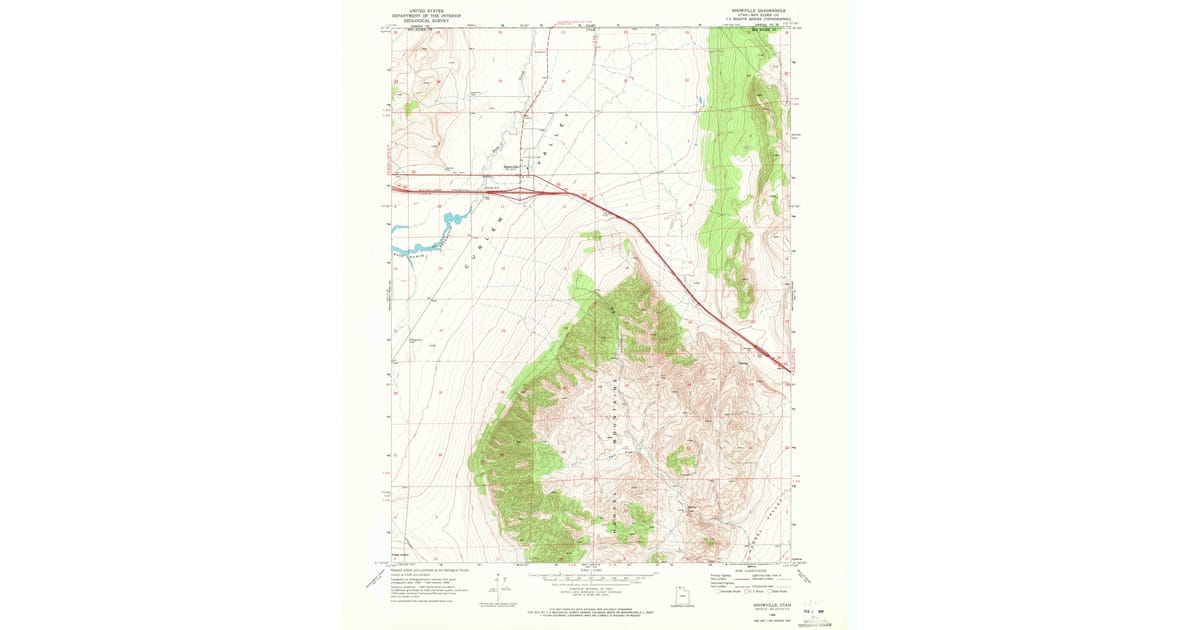 1968 Map of Snowville, UT — High-Res | Pastmaps