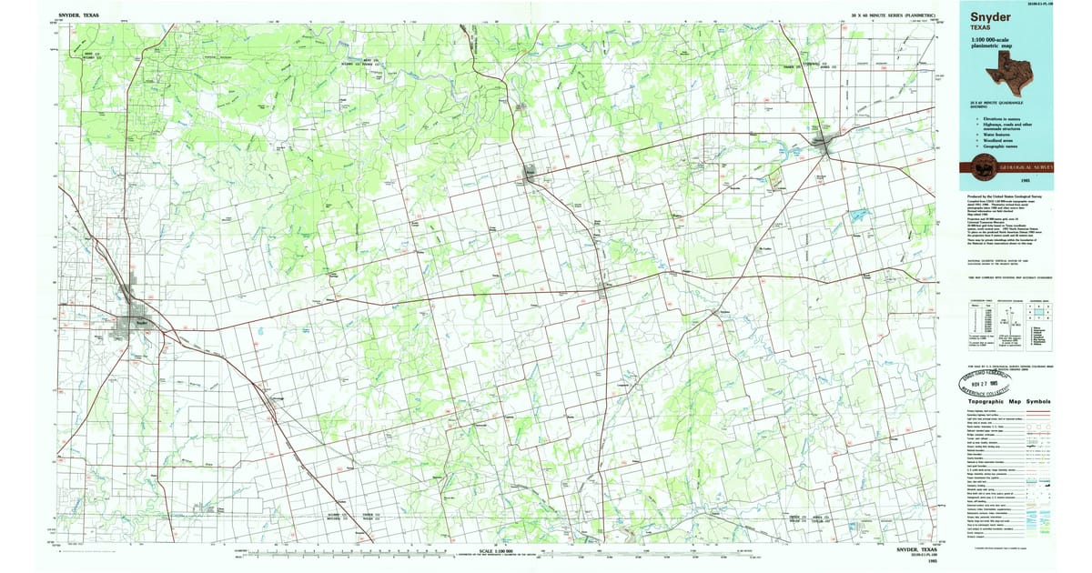 1980s Maps of Scurry County, TX | Pastmaps