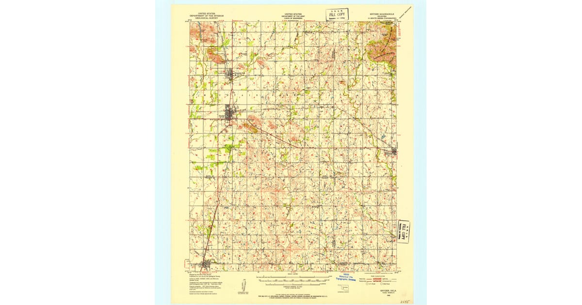 Old Maps of Mountain Park, OK | Pastmaps