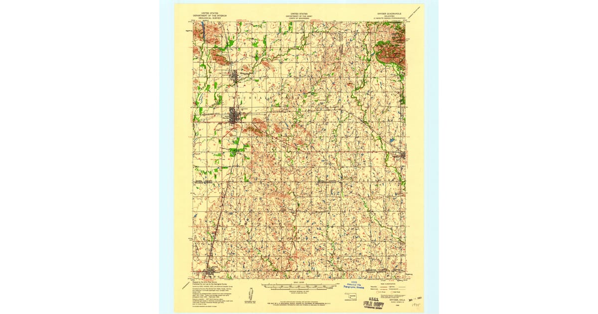 1956 Map of Snyder, OK — High-Res | Pastmaps
