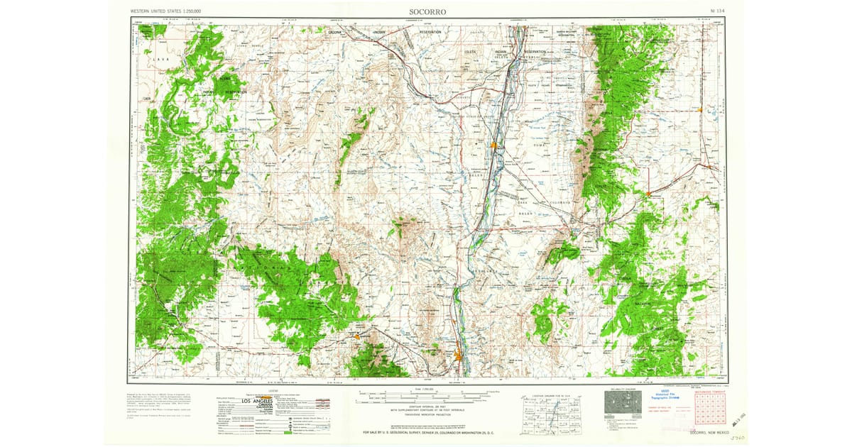 1962 Map of Socorro, NM — High-Res | Pastmaps
