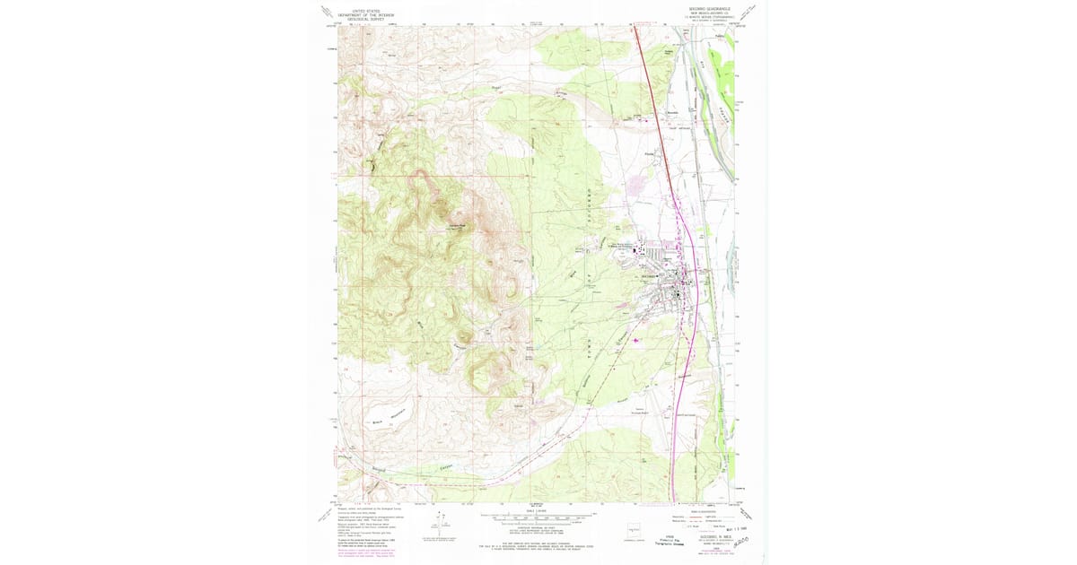 1979 Map of Socorro, NM — High-Res | Pastmaps