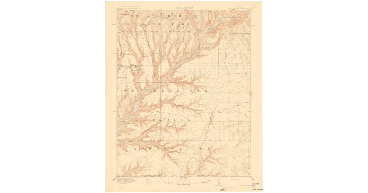 1915 Map of Soda Canyon, Montezuma County, CO — High-Res | Pastmaps