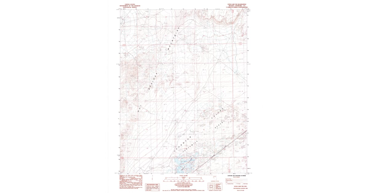 1985 Map of Soda Lake NW, Churchill County, NV — High-Res | Pastmaps