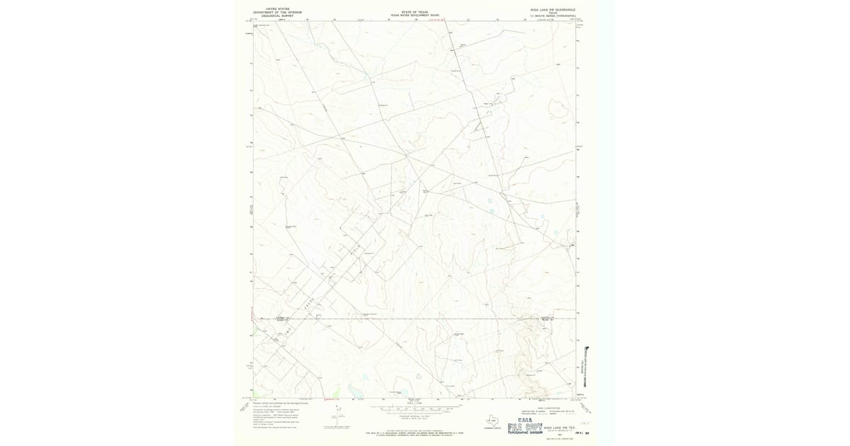 1967 Map of Soda Lake NW, Loving County, TX — High-Res | Pastmaps