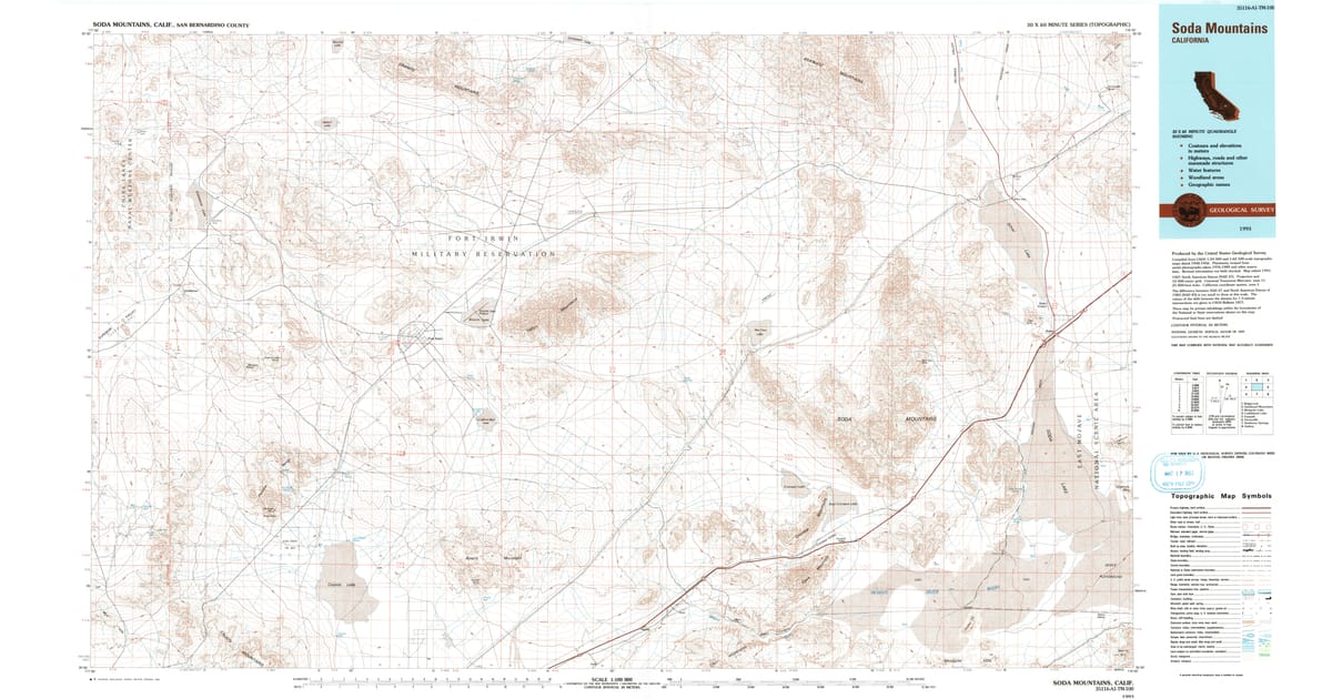 1990s Maps of Fort Irwin, CA | Pastmaps