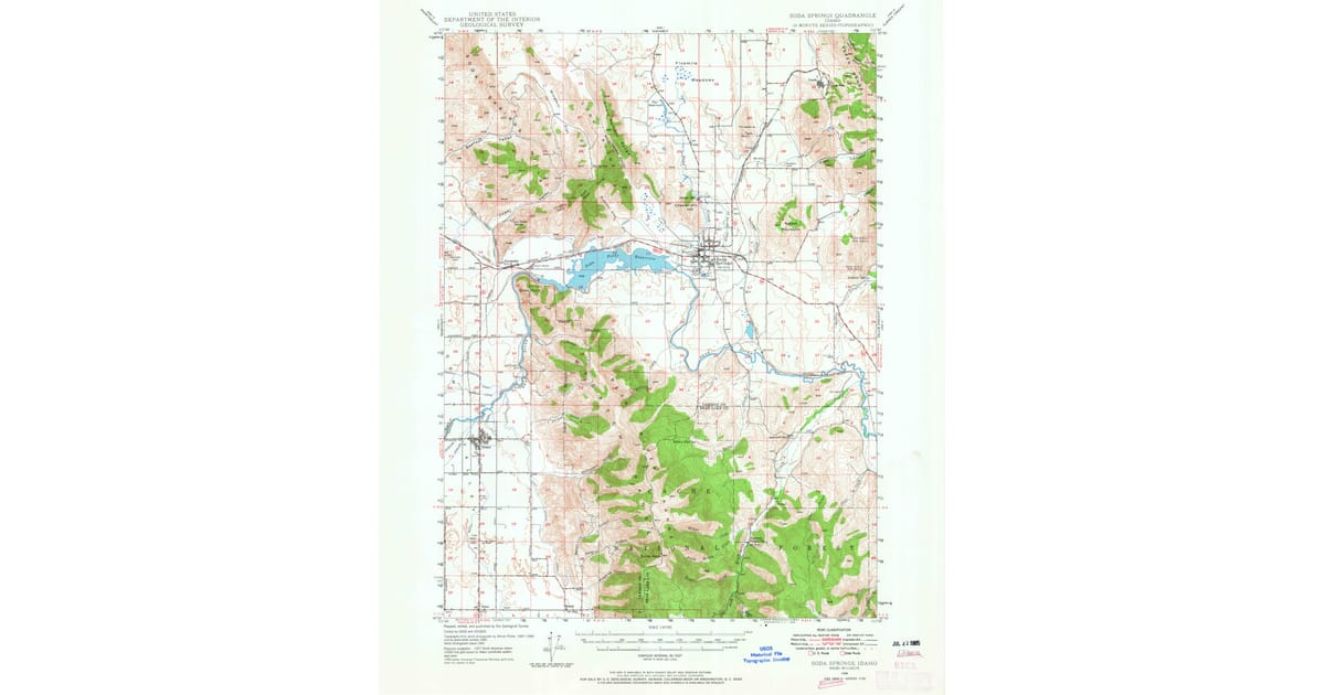 Old Maps of Soda Springs, ID | Pastmaps