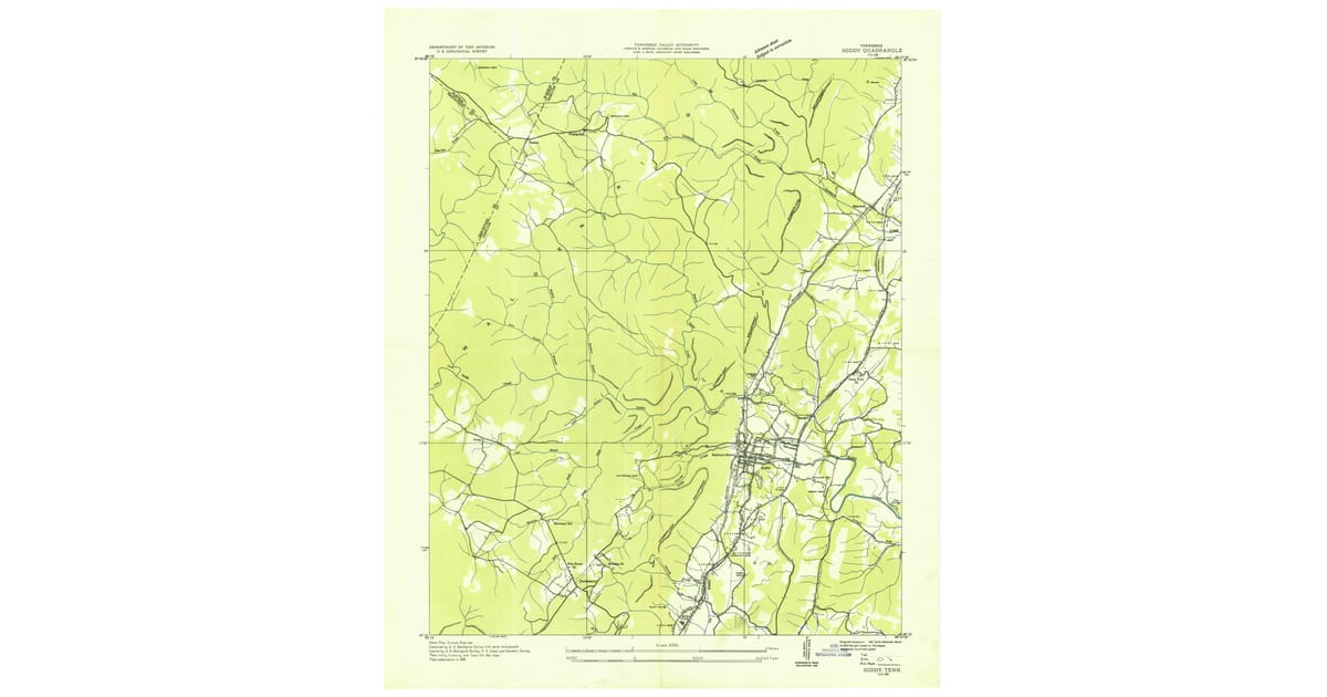 1935 Map of Soddy, Hamilton County, TN — High-Res | Pastmaps