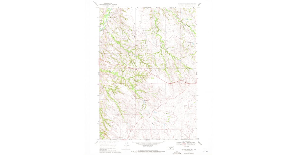 1969 Map of Soldier Creek SE, Todd County, SD — High-Res | Pastmaps