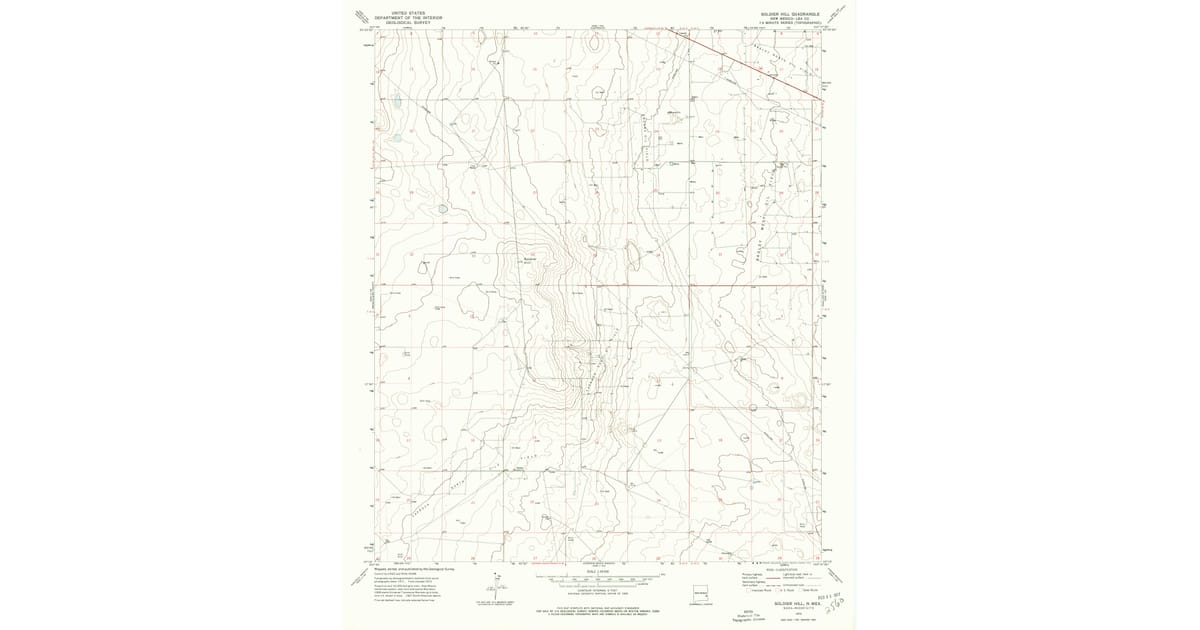 1973 Map of Soldier Hill, Lea County, NM — High-Res | Pastmaps