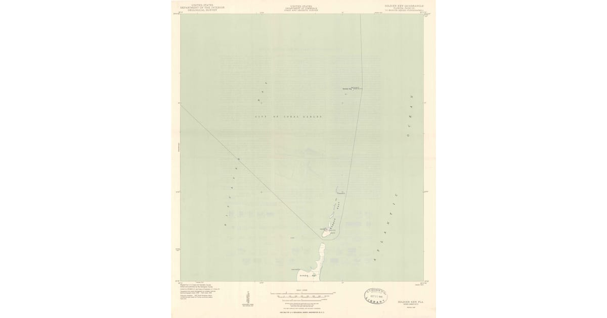 1948 Map of Soldier Key, Miami-Dade County, FL — High-Res | Pastmaps