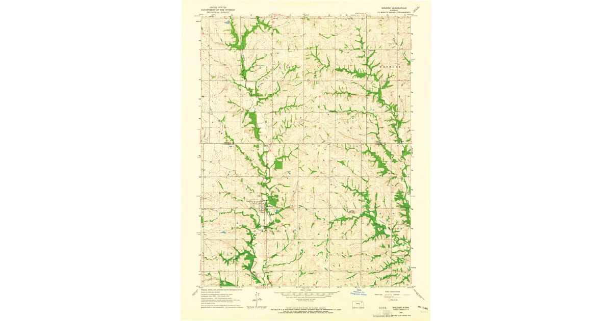 1964 Map of Soldier, KS — High-Res | Pastmaps