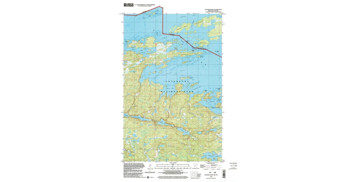 1999 Map of Soldier Point, St. Louis County, MN — High-Res | Pastmaps